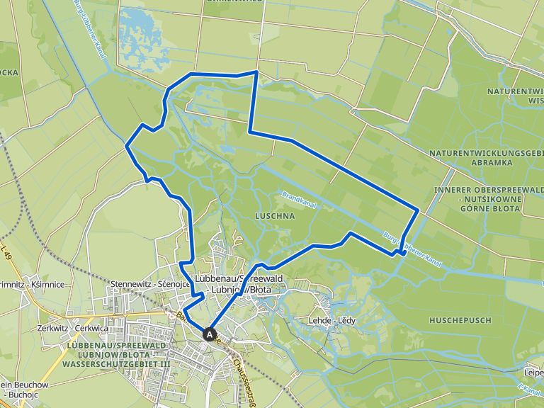 Durch den Spreewald von Lübbenau über den Barzlin, nach Wotschofska und ...